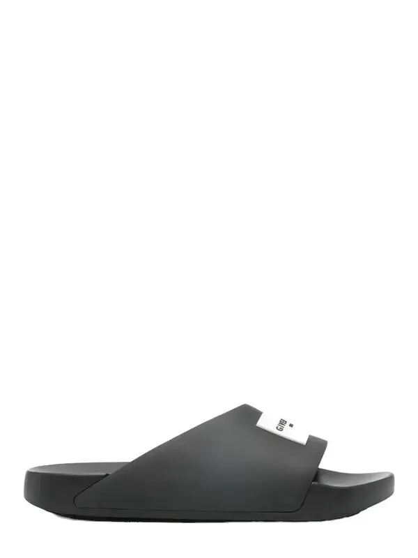 Givenchy Label Slide Flat Mules - Black