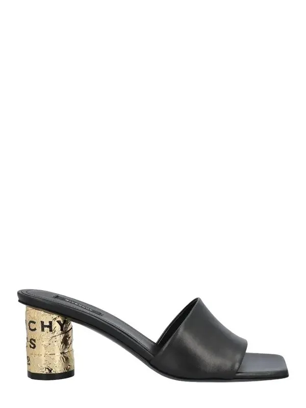 Givenchy Tape Heeled Leather Mules - Black