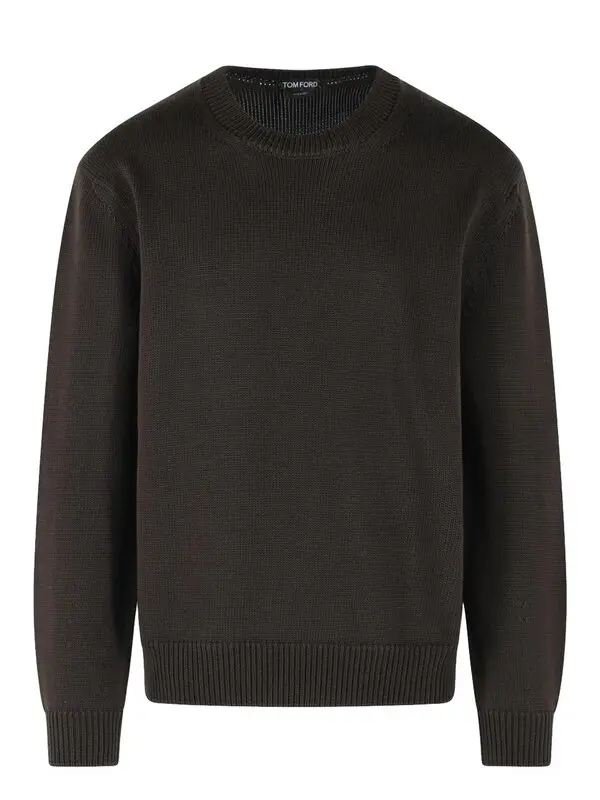 TOM FORD Cotton And Silk Sweater - Brown