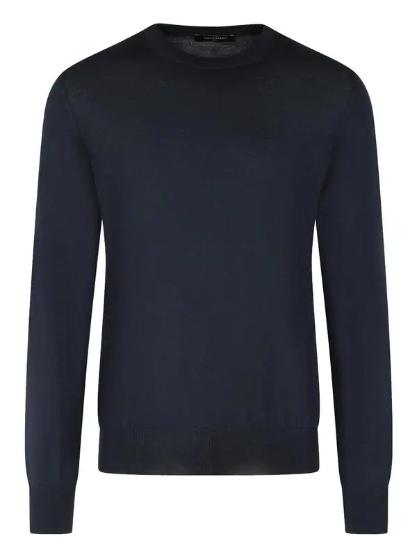 GRAN SASSO Virgin Wool Blend Sweater - Navy