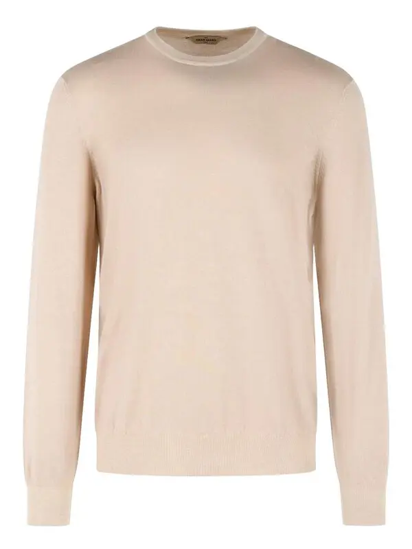 GRAN SASSO Cashmere Crew Neck Sweater - Beige