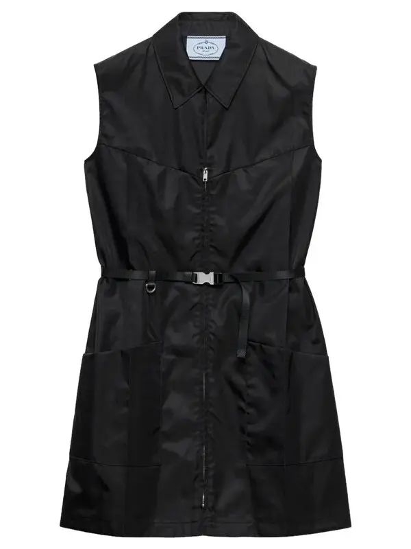 Prada Re-nylon Sleeveless Dress - Black