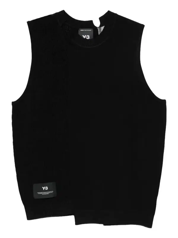 Adidas Gfx Knitted Vest With Perforated Details - Black