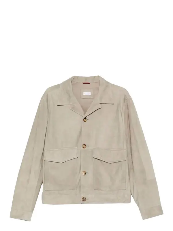 Brunello Cucinelli Suede Jacket - Green
