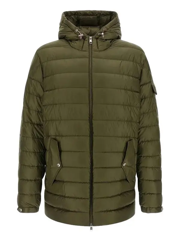 Moncler Oahu Hooded Short Down Parka Jacket - Green