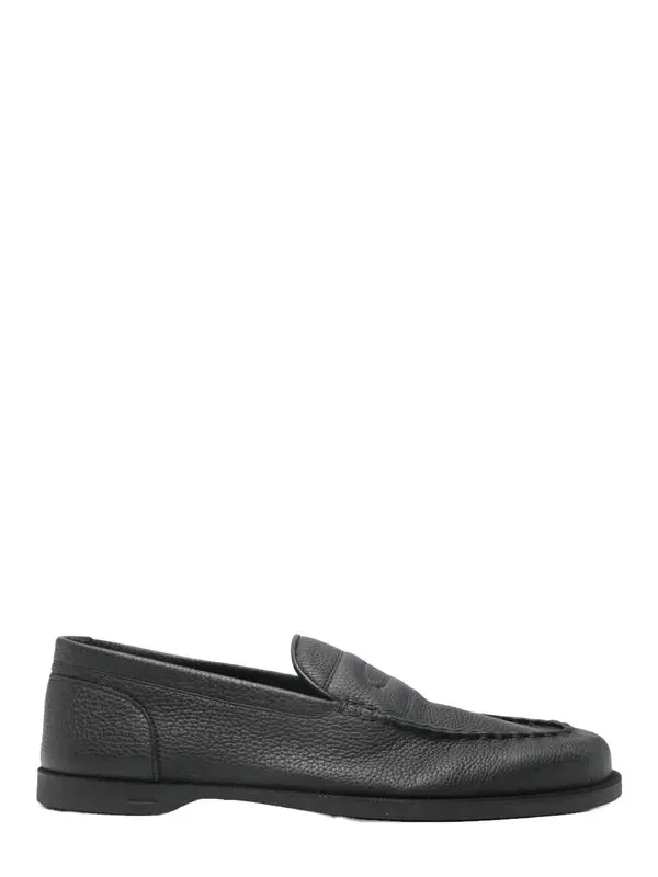 John Lobb Pace Grained Leather Loafers - Black