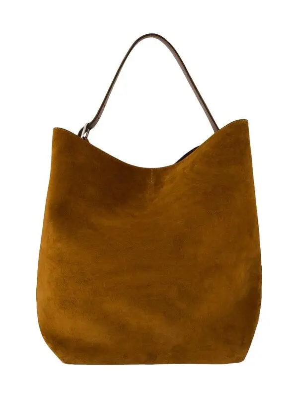 TOTEME Belted Suede Shopper Bag - Brown