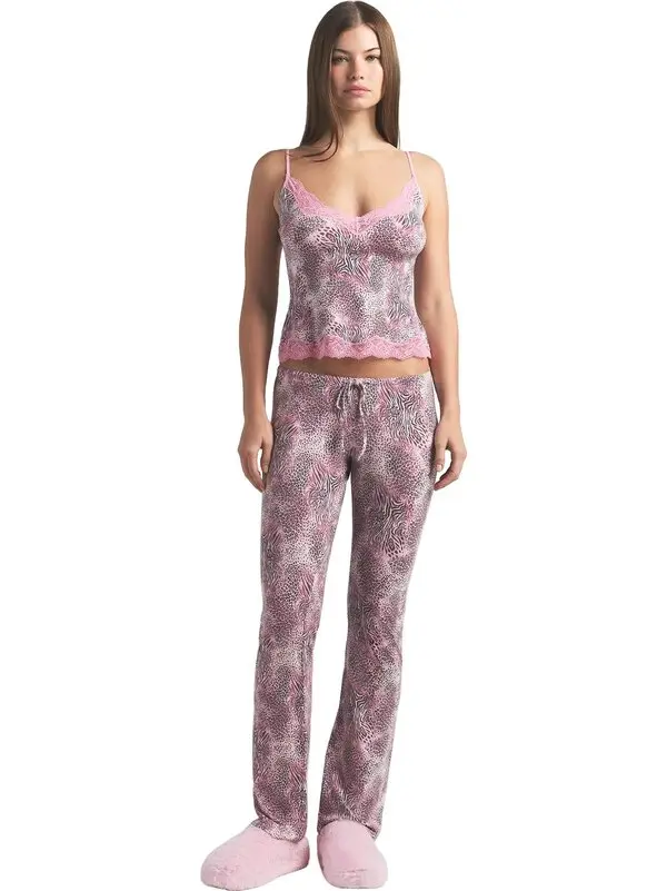 SKIMS Sleep Lace Cami And Pant Set - Bloom Mini Multi Animal