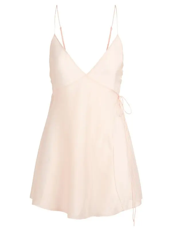 SKIMS Wrap Mini Slip Dress - Primrose