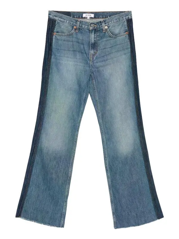 RE/DONE Frayed-hem Jeans - Blue