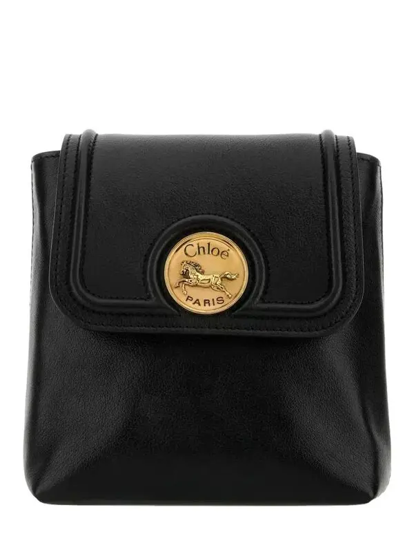 Chloé Mini Horse Medal Backpack - Black