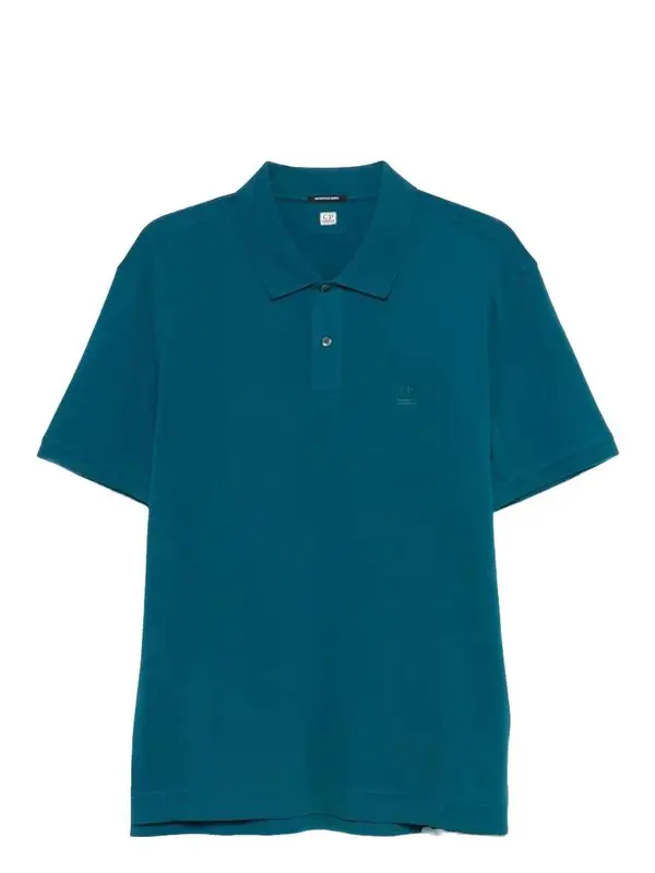 C.P. COMPANY Buttoned Polo Shirt - Blue