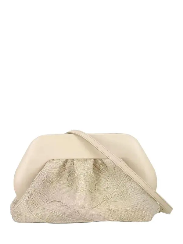 THEMOIRE Tia Ruched Clutch Bag - Neutrals