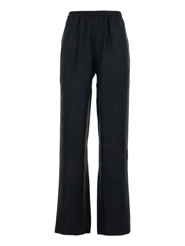 Loulou De Saison Alera Silk Pants - Black