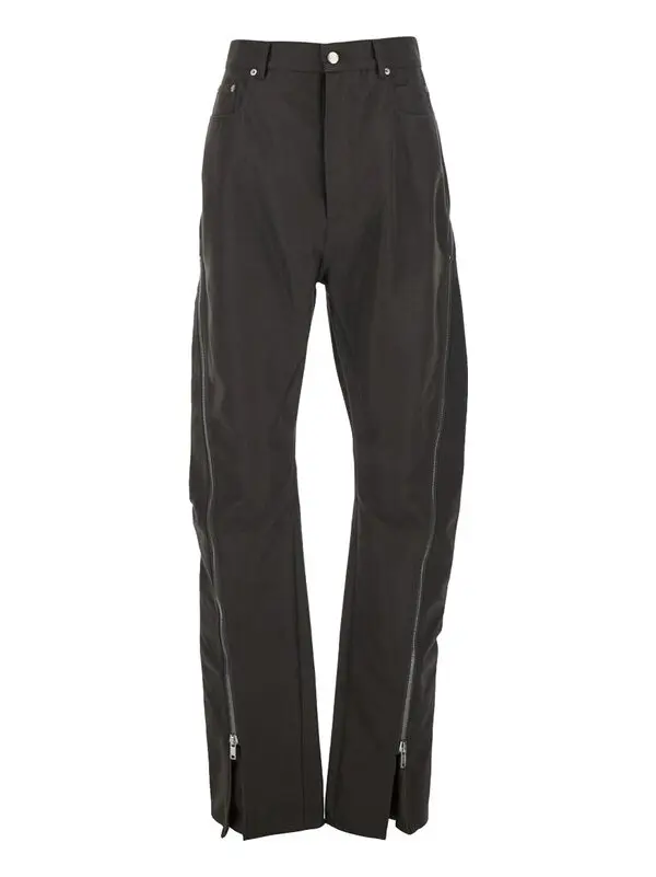 Rick Owens Bolan Banana Pants With Zip Details - Grey