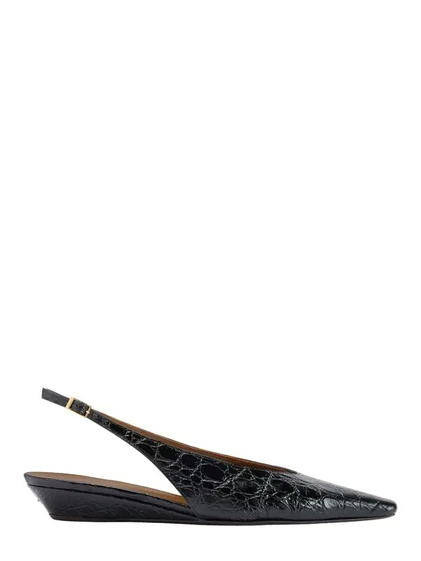 GIUSEPPE ZANOTTI Virginia Wedge Ballerinas - Black