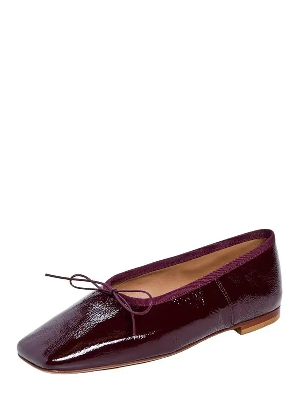 MANSUR GAVRIEL Square Toe Ballerina Flats - Dark Oxblood