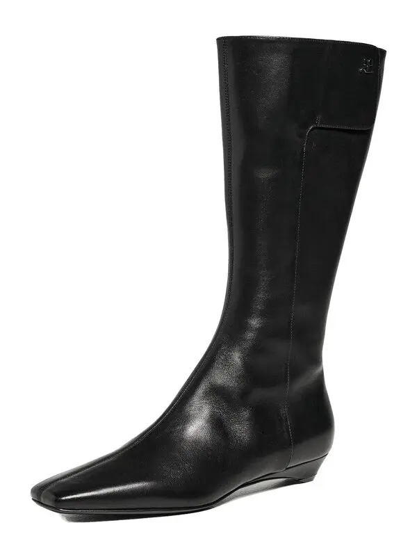 COURREGES Heritage Flat Boots - Black