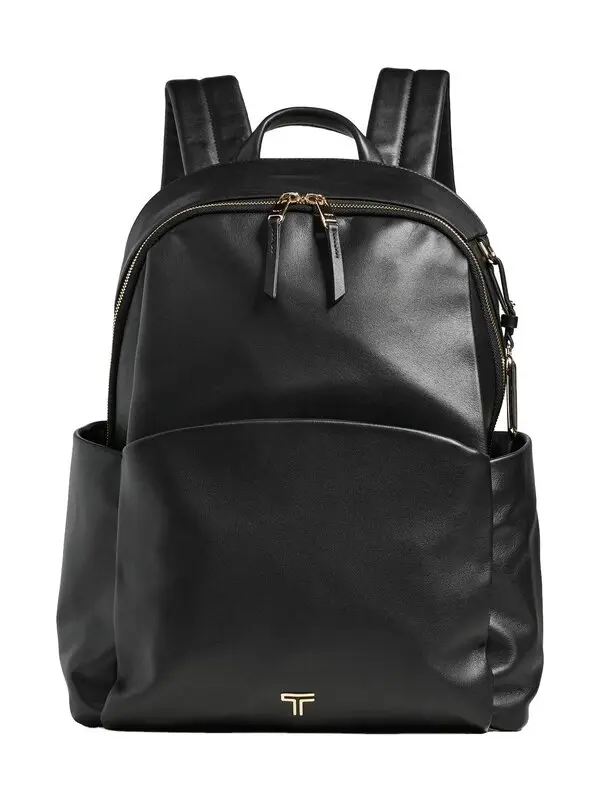 Tumi Large Leather Backpack - Black/light Gold