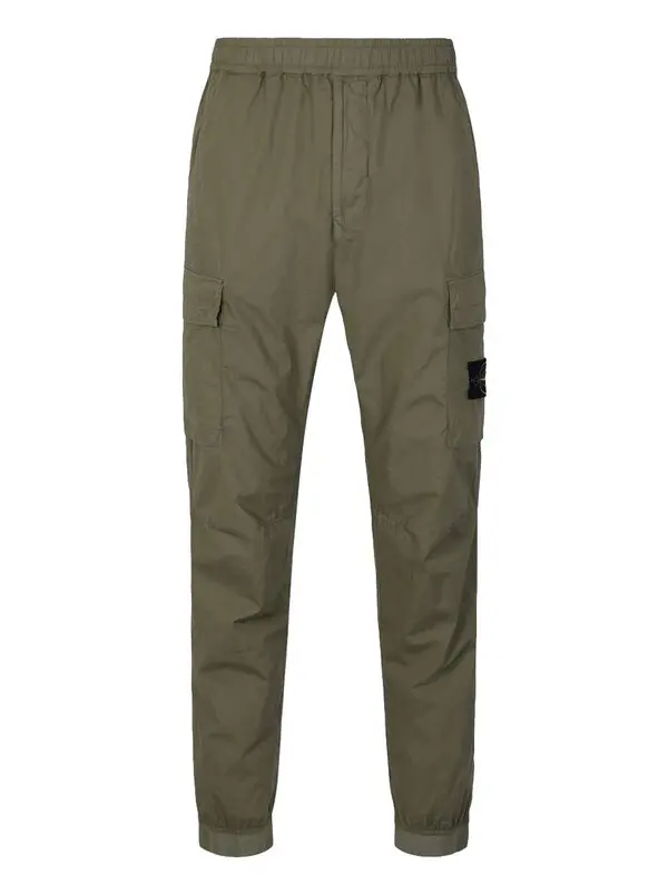 Stone Island Cargo Pants In Cotton Fabric - Green