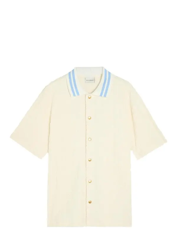 Drole De Monsieur Monogramme Terry Cotton Shirt - Off White