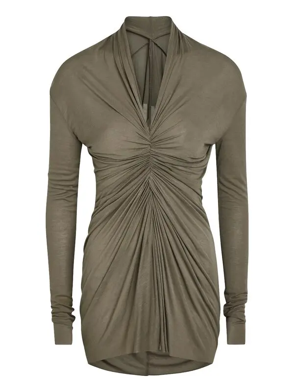 Rick Owens Radiance Ruched Jersey Top - Light Brown