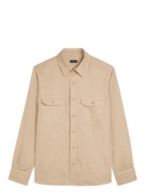 TOM FORD Cotton And Linen-blend Shirt - Beige