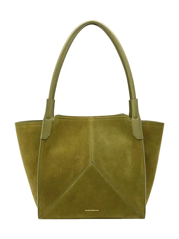 Victoria Beckham Panelled Suede Tote - Green