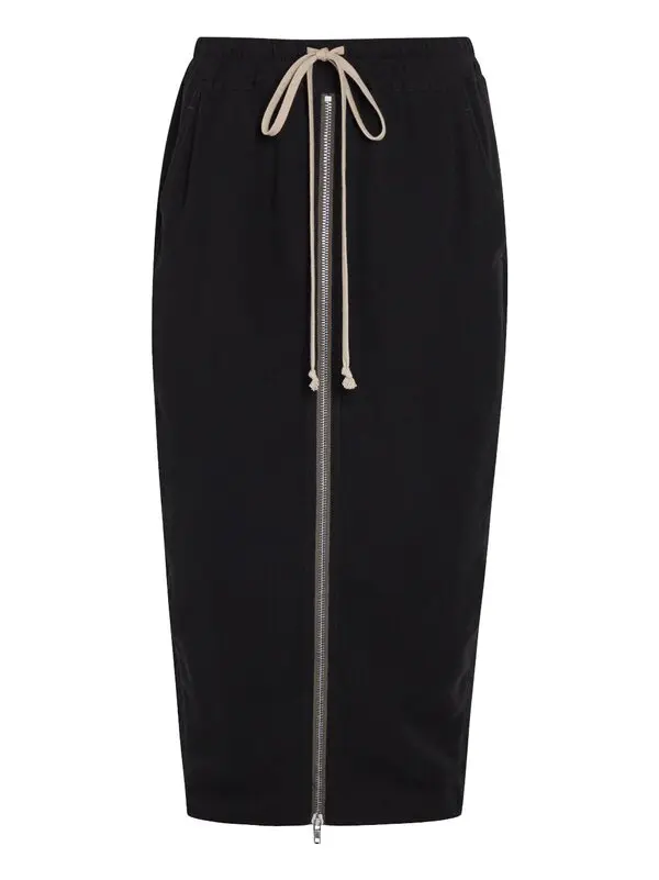 Rick Owens Silk-georgette Midi Skirt - Black