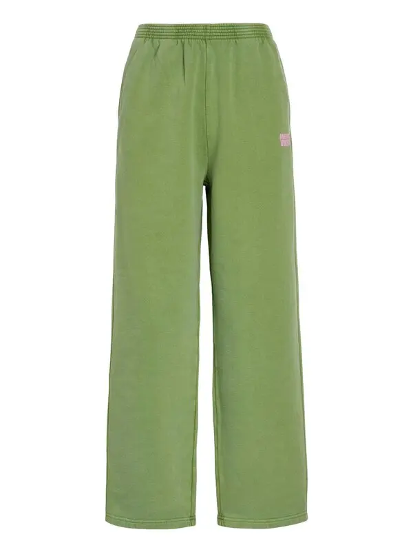 American Vintage Logo-print Cotton Sweatpants - Light Green