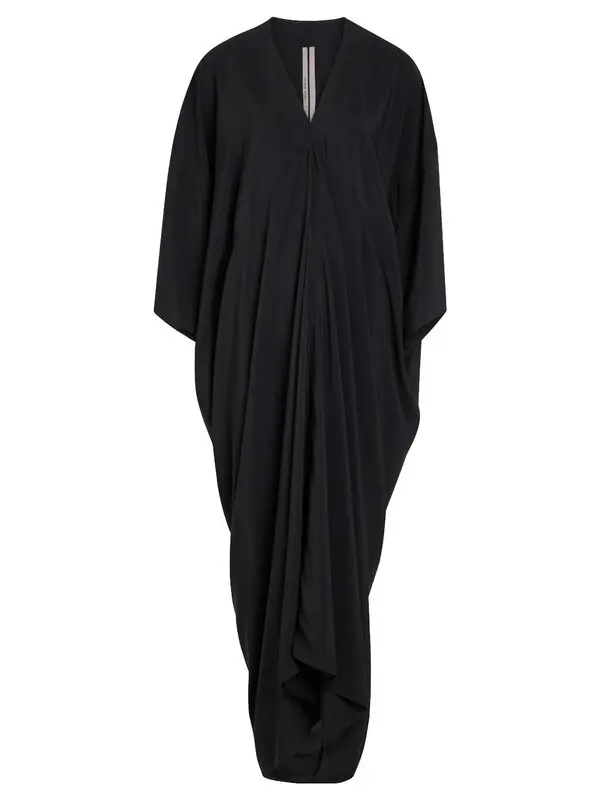 Rick Owens Crepe Maxi Dress - Black