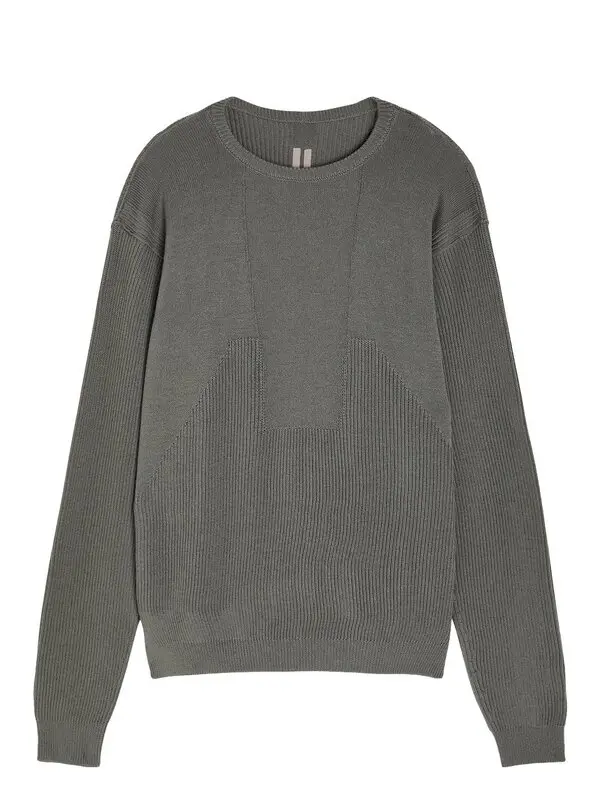 Rick Owens Ribbed Wool Jumper - Brown