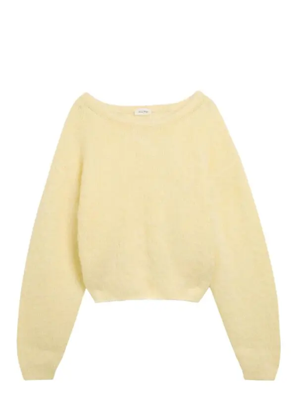 American Vintage Niby Brushed Alpaca-blend Jumper - Yellow
