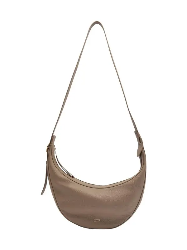 Khaite Augustina Grained Leather Cross-body Bag - Moca