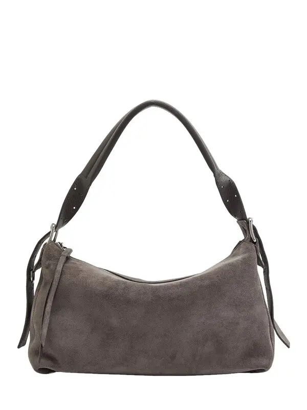 LEMAIRE Belted Baguette Suede Shoulder Bag - Brown