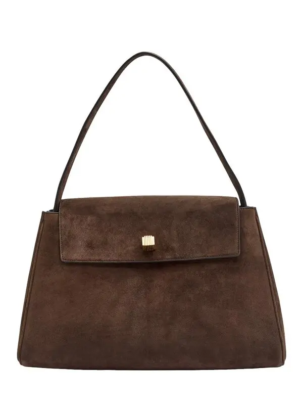 Khaite Audrey Top Handle Bag - Dark Brown