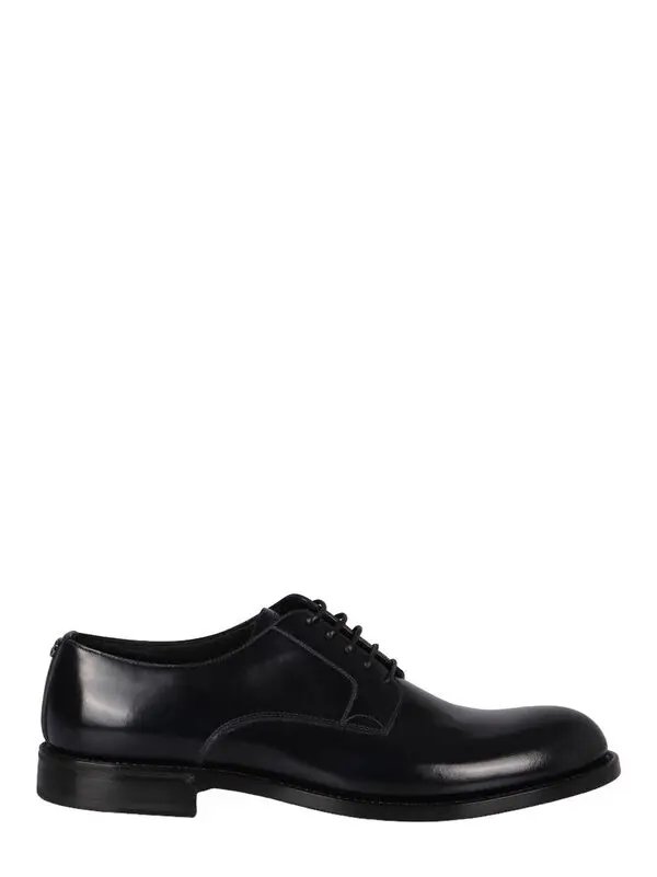 Dolce & Gabbana Derby Shoes In Leather - Black