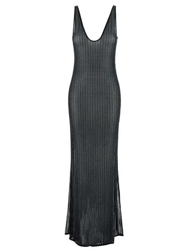 VENUJA Malibu Crystal-embellished Dress - Black