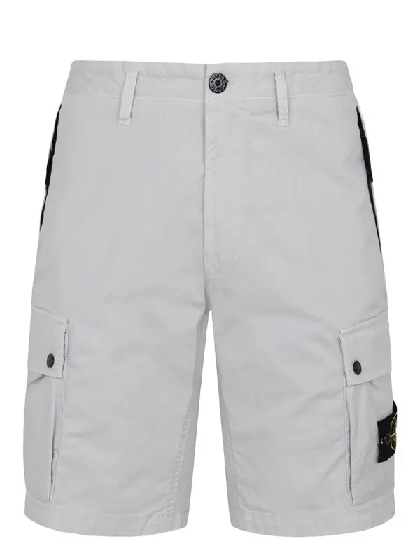 Stone Island Cotton Twill Cargo Bermuda - Blue