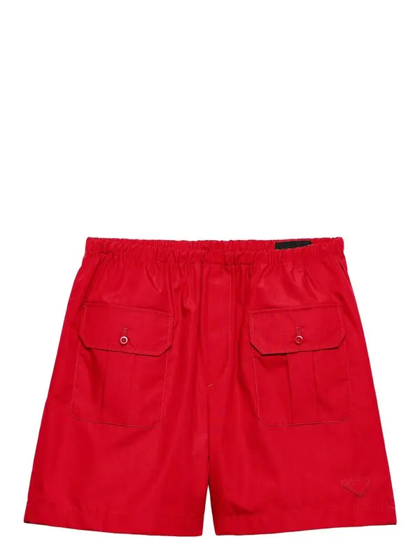 Prada Cotton Poplin Bermuda - Red
