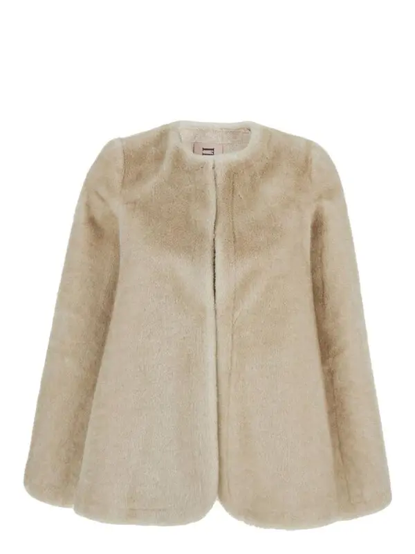 VALENTINI 1972 Faux Fur Cape - Beige