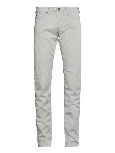 Emporio Armani Cotton-blend Tapered Pants - Grey