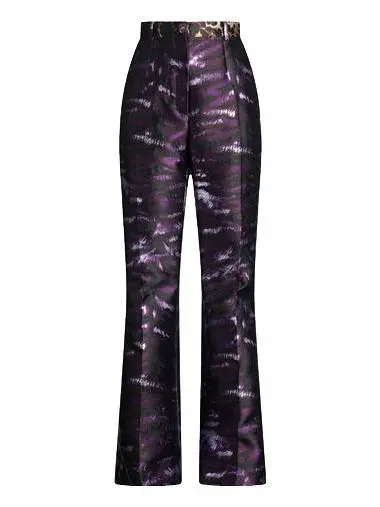 Dolce & Gabbana Flared Brocade Pants - Purple