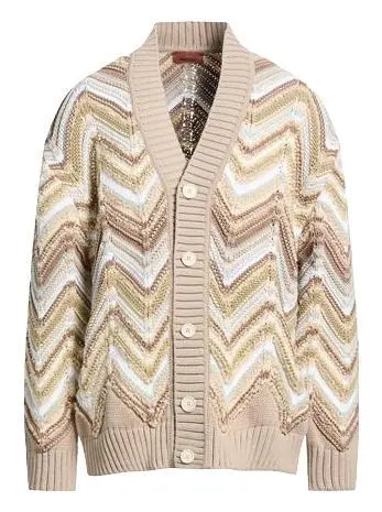 Missoni Cotton-blend Knit Cardigan - Beige