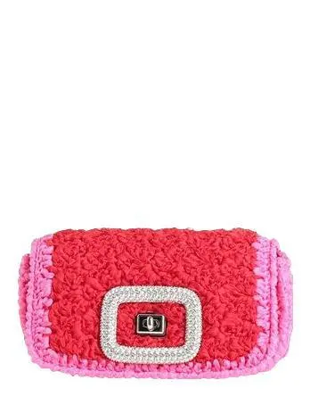 ROGER VIVIER Shoulder Bag In Textile Fibers - Red