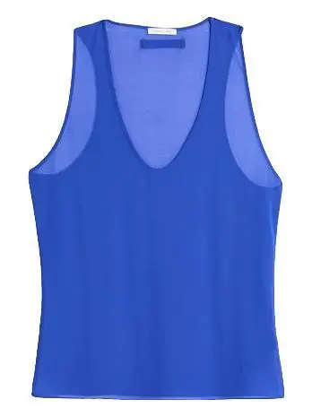 Patrizia Pepe Crepe Top - Blue