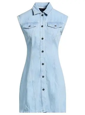 KAOS JEANS Cotton Mini Shirt Dress - Blue