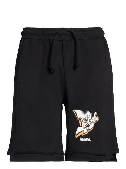 DISCLAIMER Athletic Cotton Shorts - Black