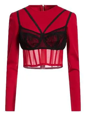 Dolce & Gabbana Top Size Polyamide, Viscose, Elastane - Red