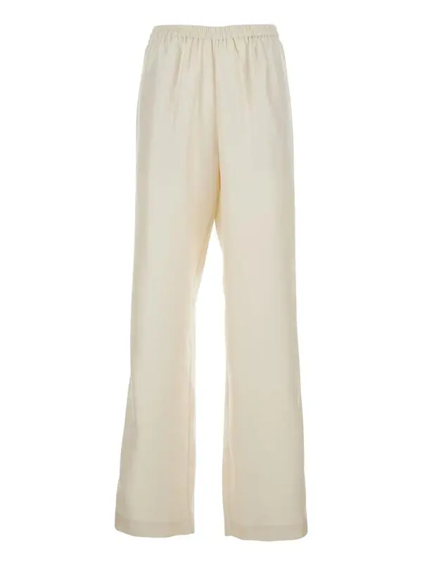 Loulou De Saison Alera Silk Wide Leg Pants - White